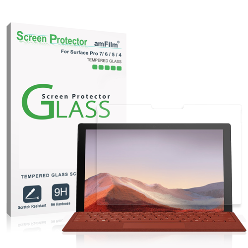 amFilm Microsoft Surface Pro 7, 6, 5 & 4 Glass Screen Protector - TechMatte